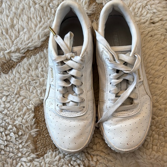 Puma | Shoes | Puma Classic White Leather Sneakers | Poshmark